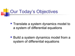System dynamics math representation | PPT