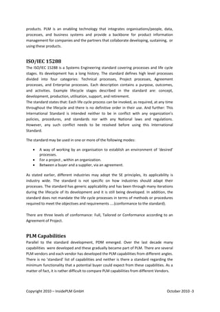 System Engineering ISO 15288 Supported by PLM | PDF