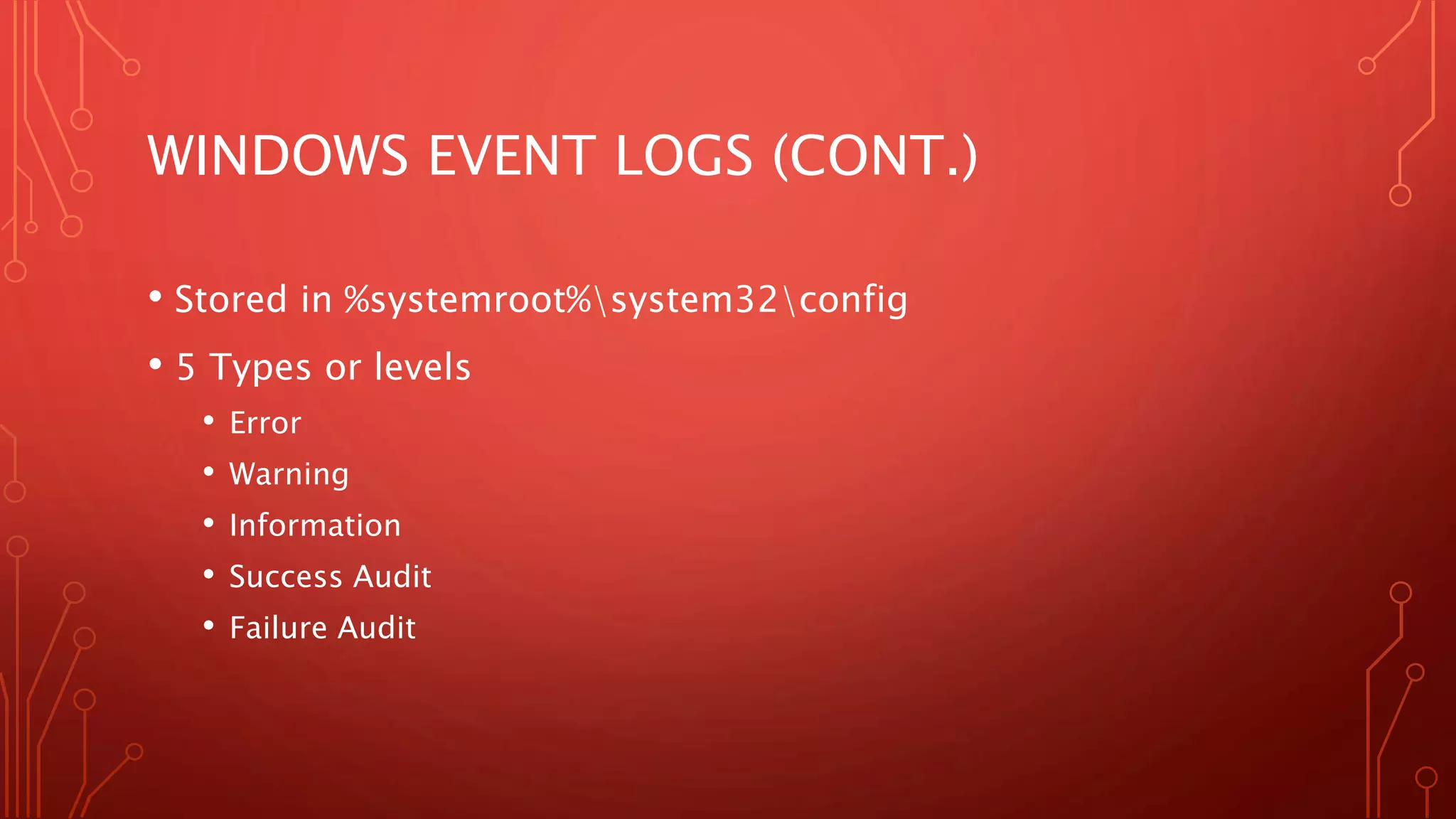 System Event Logs | PPTX