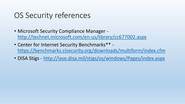 System hardening - OS and Application | PPTX