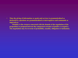 Systemic Functional Grammar theory Halliday.ppt