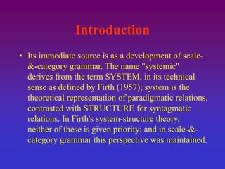 Systemic Functional Grammar theory Halliday.ppt