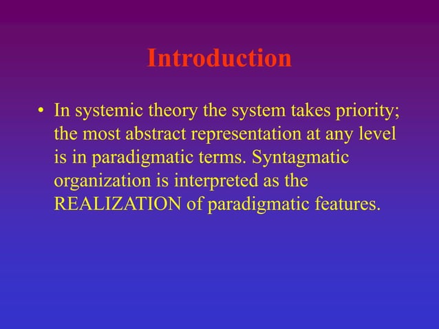 Systemic Functional Grammar theory Halliday.ppt | Science
