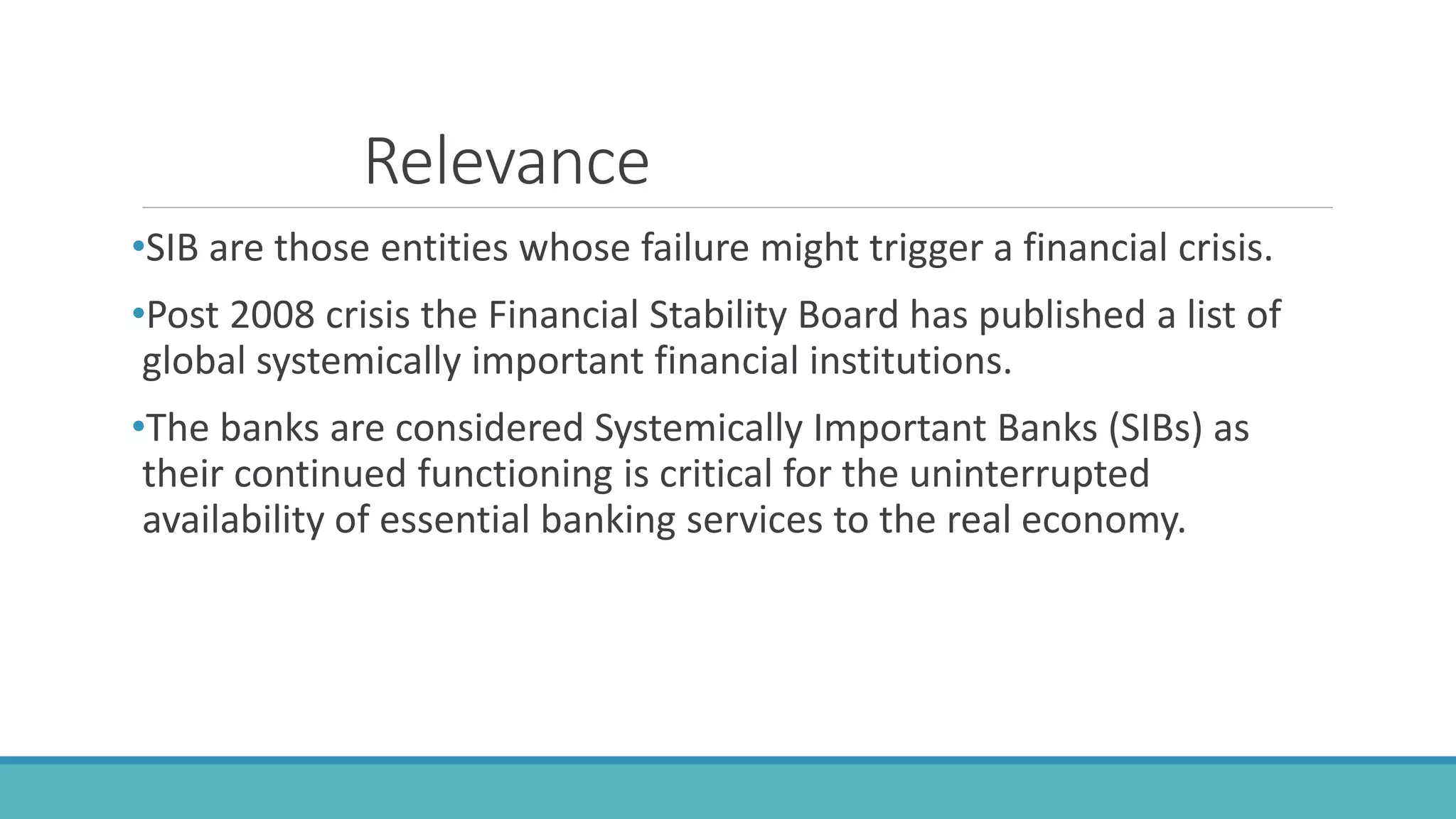 Systemically important banks | PPTX