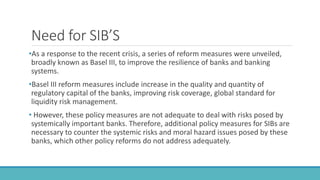 Systemically important banks | PPTX