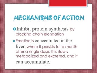 Amebicides | PPTX | Digestive Disorders | Diseases and Conditions