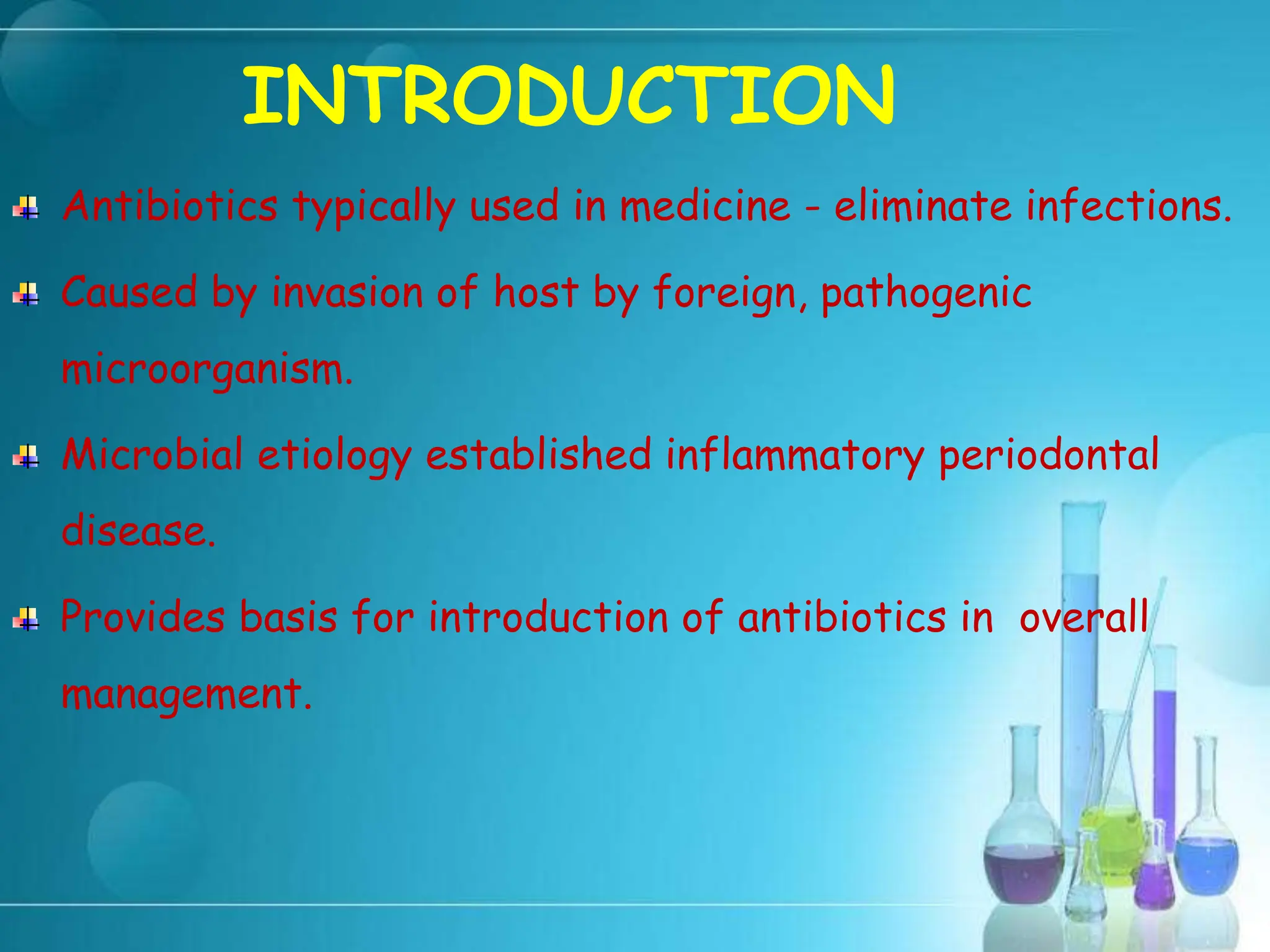 Systemic antibiotics used in periodontics | PPTX