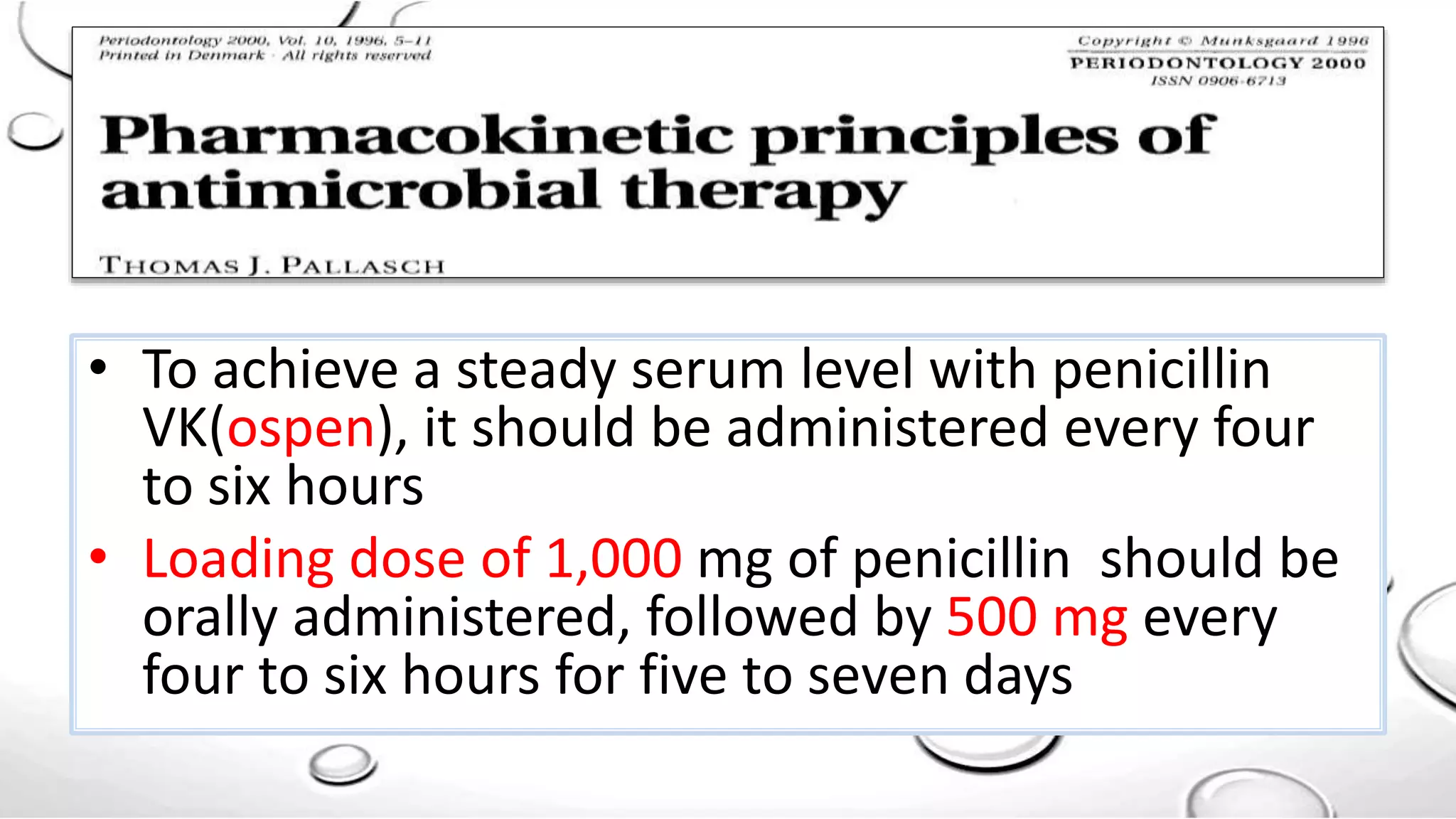 Systemic antibiotics in endodontics | PPT