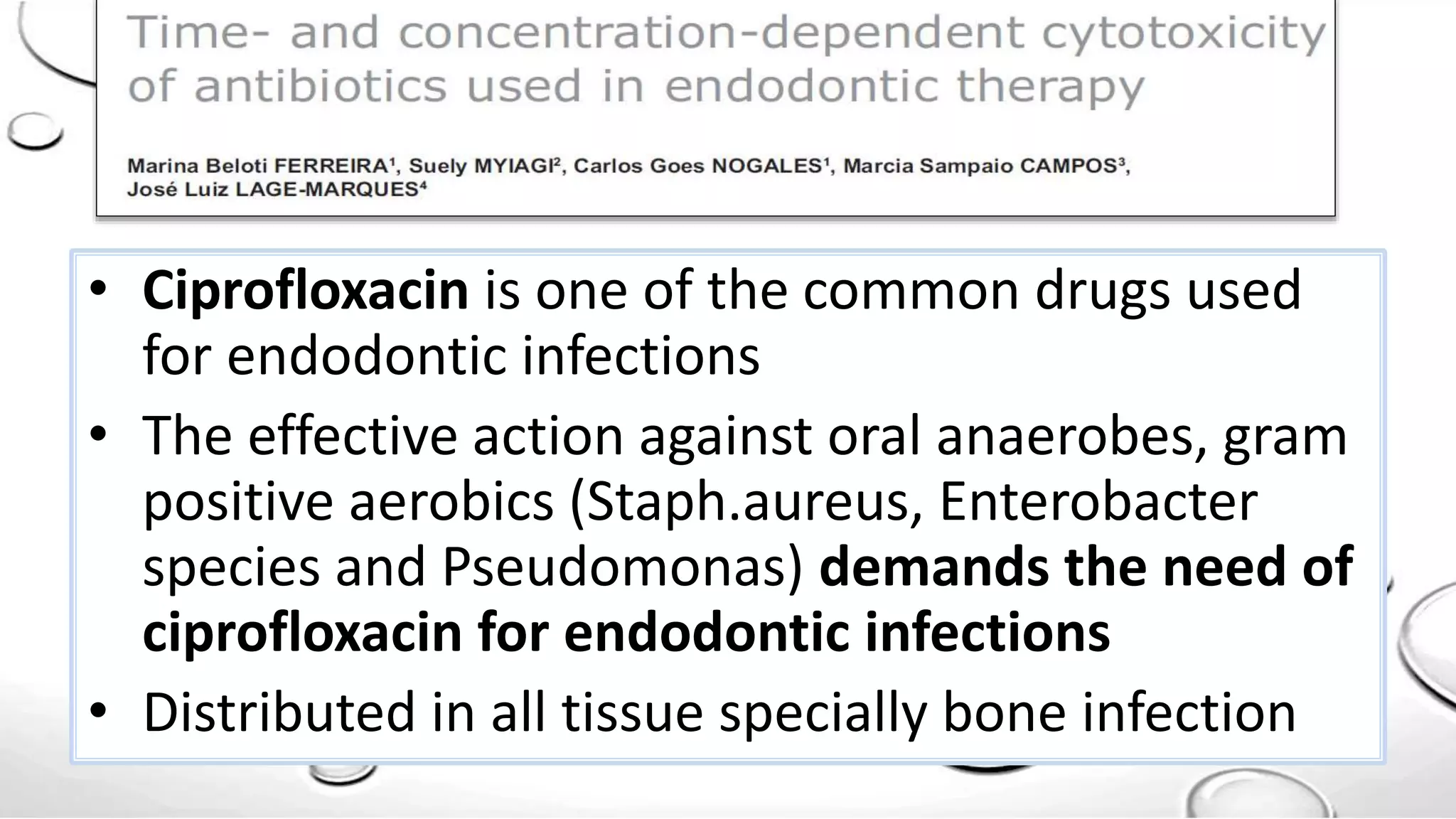 Systemic antibiotics in endodontics | PPT