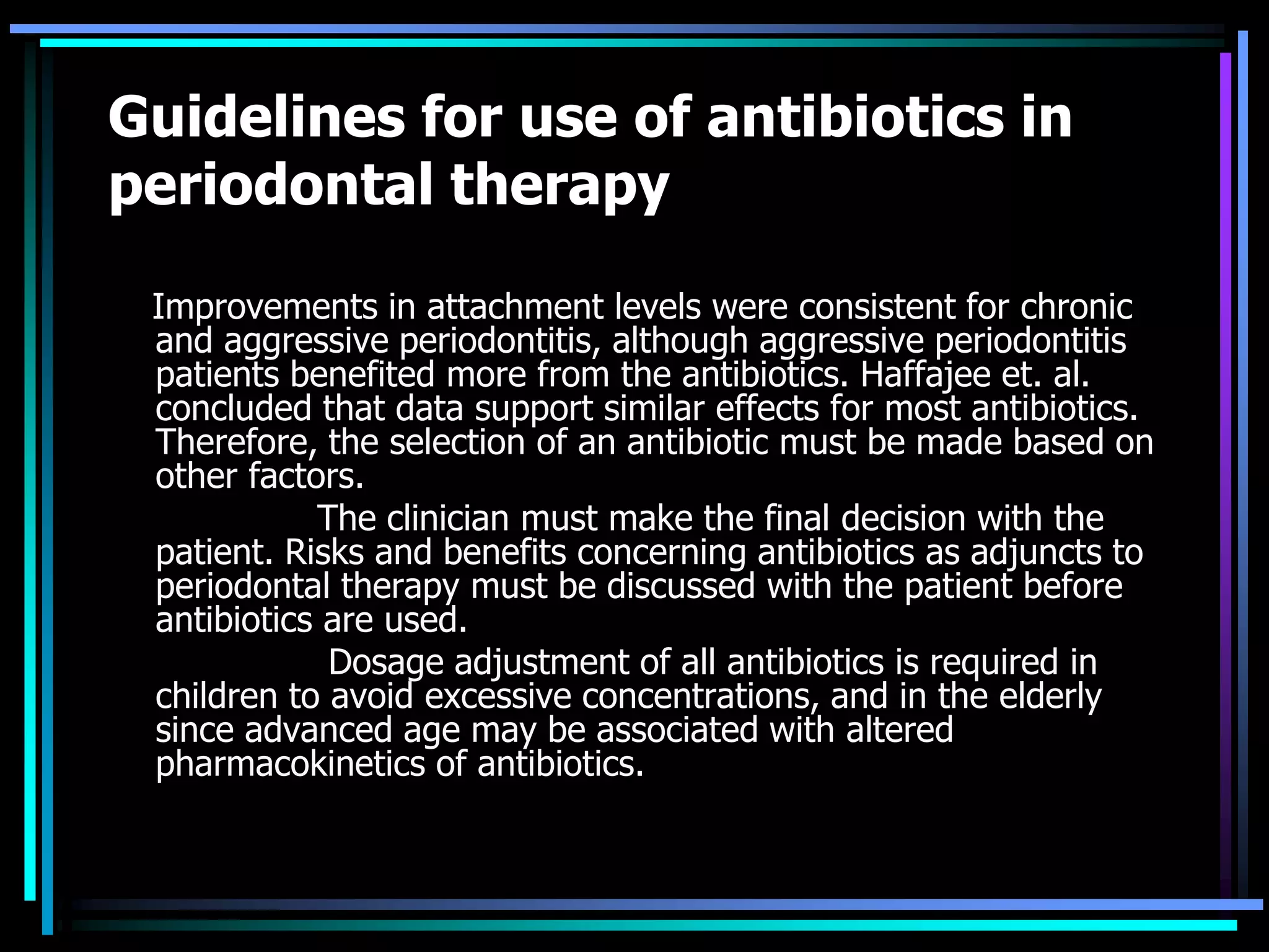 Systemic Antibiotics in Periodontal therapy.ppt