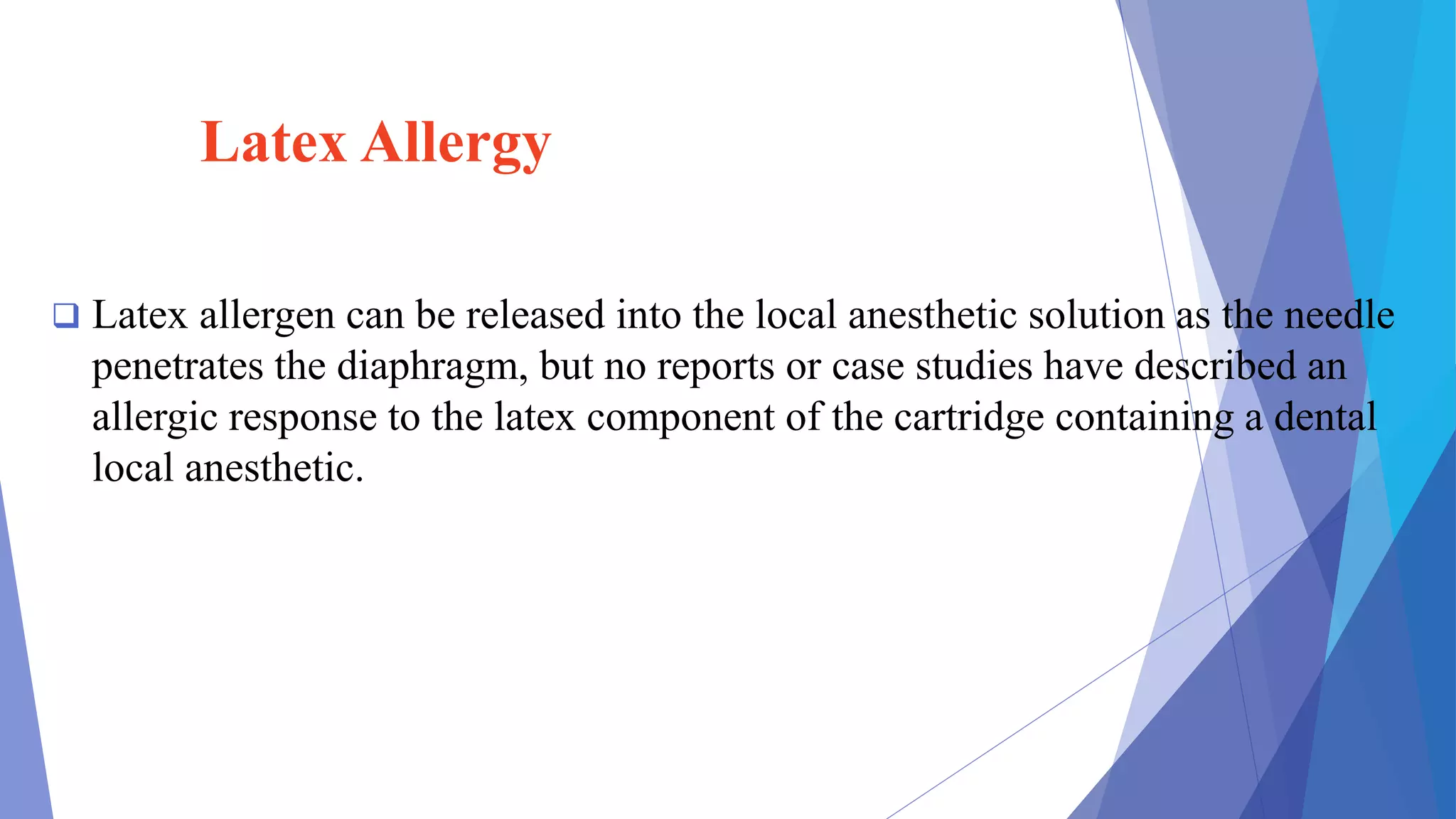 SYSTEMIC COMPLICATION OF LOCAL ANESTHESIA DR RAJIV.pptx | Allergies ...