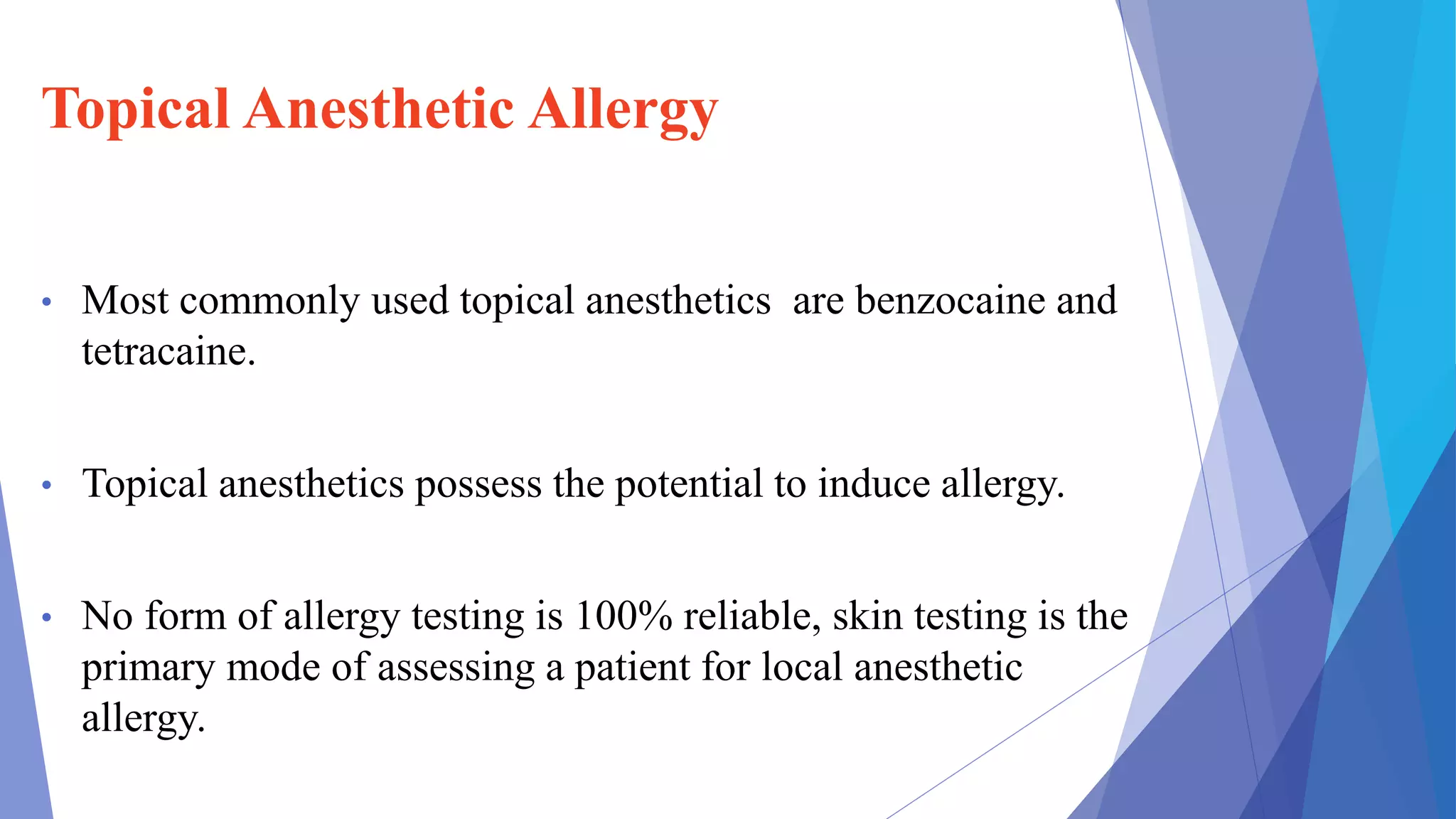SYSTEMIC COMPLICATION OF LOCAL ANESTHESIA DR RAJIV.pptx | Allergies ...