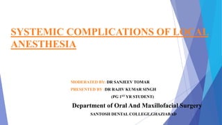 SYSTEMIC COMPLICATION OF LOCAL ANESTHESIA DR RAJIV.pptx