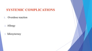 SYSTEMIC COMPLICATION OF LOCAL ANESTHESIA DR RAJIV.pptx