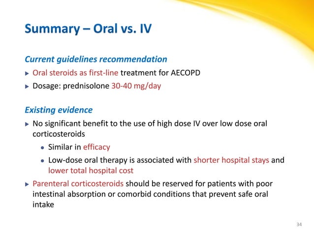 Systemic Corticosteroids In The Treatment Of Acute Exacerbations Of Copd