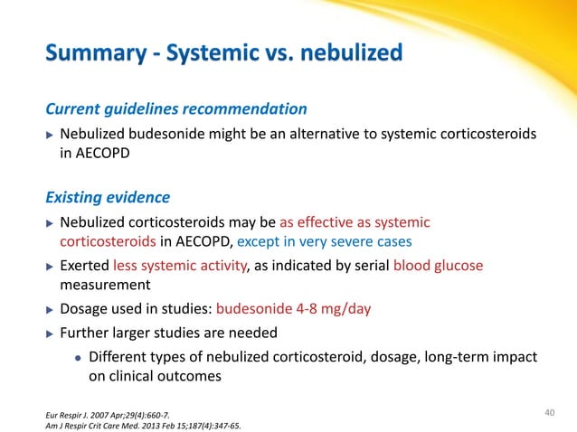 Systemic Corticosteroids In The Treatment Of Acute Exacerbations Of Copd