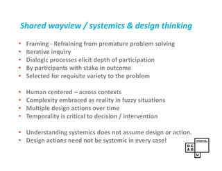 Systemic Design Principles & Methods ISSS 2014 | PDF