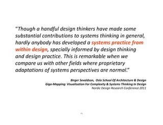Systemic Design Principles & Methods ISSS 2014 | PDF