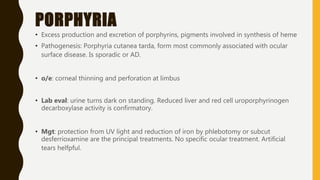 SYSTEMIC DISORDERS WITH CORNEAL CHANGES by Dr. Iddi.pptx