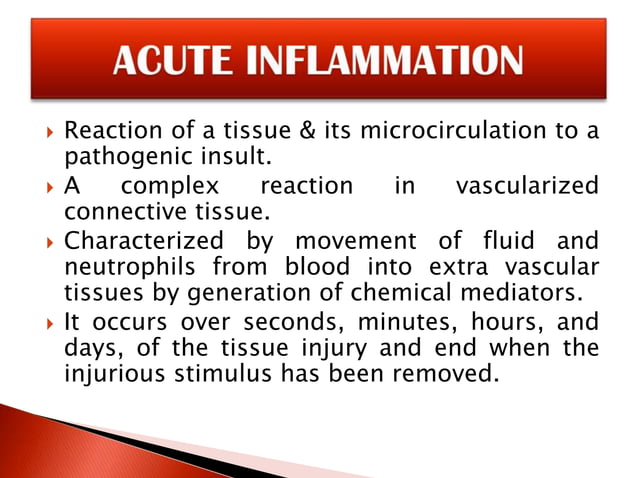 Systemic effects of acute inflammation and granuloma | PPTX | Blood ...