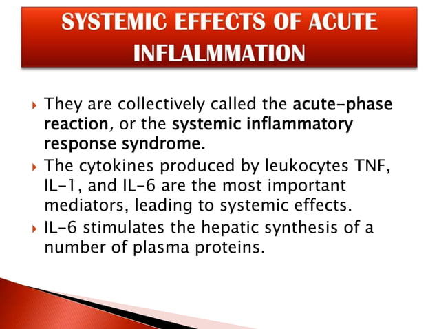 Systemic effects of acute inflammation and granuloma | PPTX | Blood ...