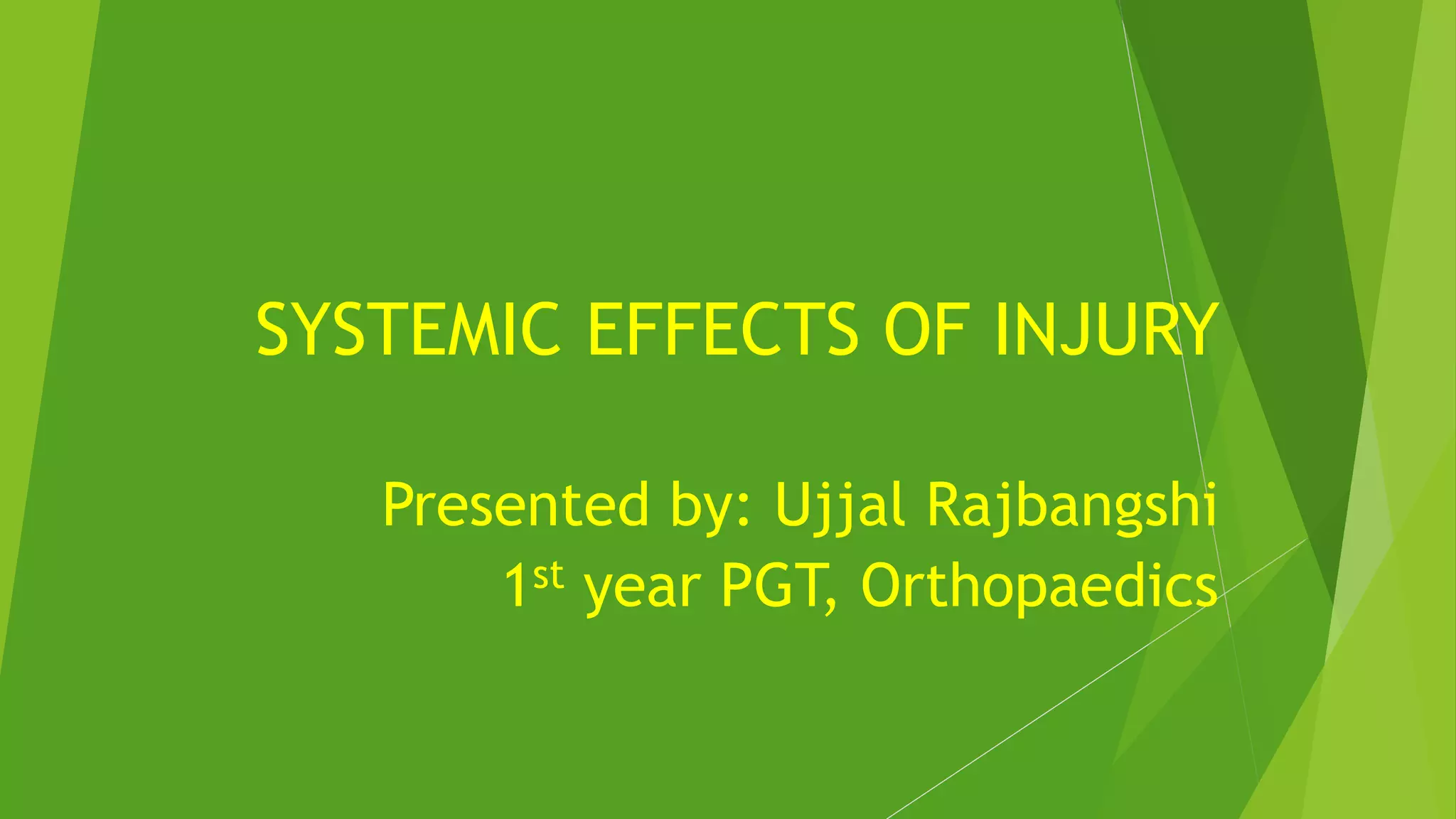 Systemic effects of injury | PPT