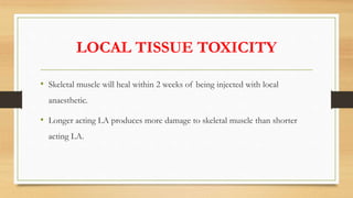 Systemic effects of LOCAL ANESTHESIA | PPT