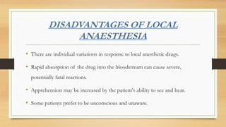 Systemic effects of LOCAL ANESTHESIA | PPT