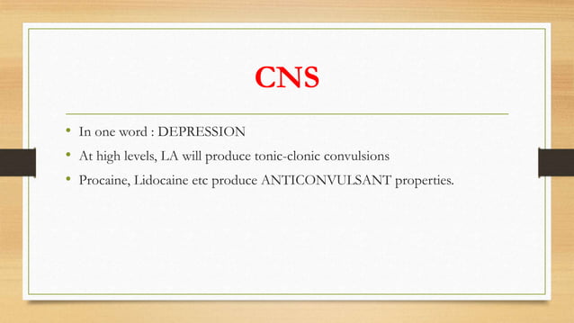 Systemic effects of LOCAL ANESTHESIA | PPT | Free Download