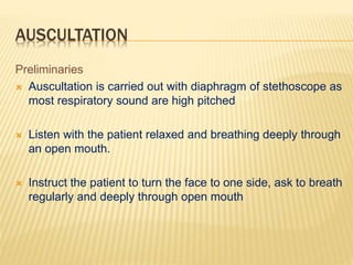 Systemic examination of respiratory system | PPT