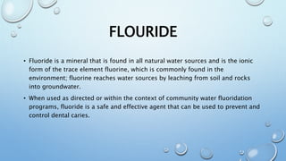 Systemic flouride in Dentistry | PPTX