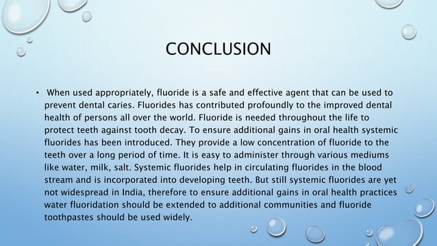 Systemic flouride in Dentistry | PPTX | Dental Health | Diseases and ...