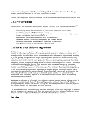 Systemic functional grammar | DOCX | Programming Languages | Computing