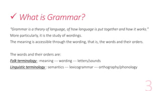 Systemic functional grammar | PPTX