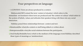 A genre-based model of language | PPTX