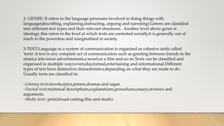 A genre-based model of language | PPTX