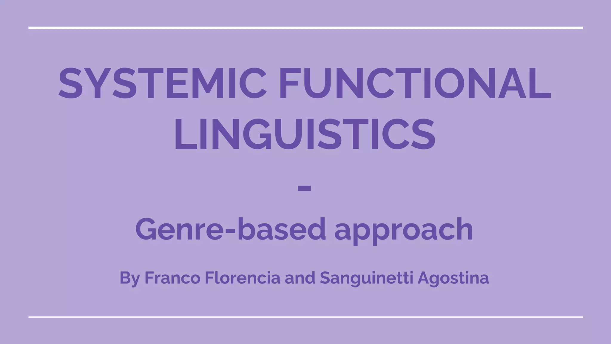 Systemic functional linguistics | PPTX
