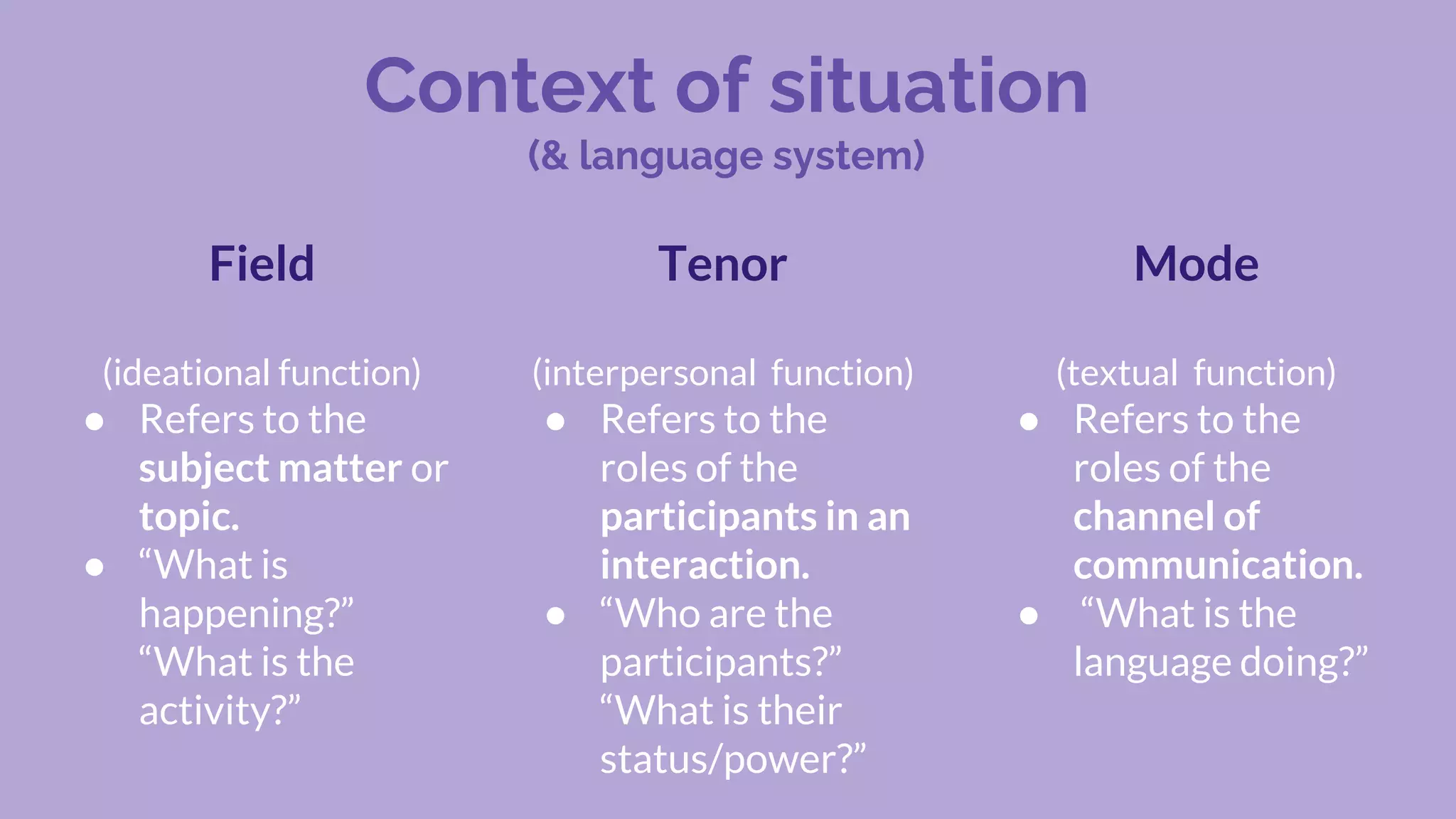 Systemic functional linguistics | PPT