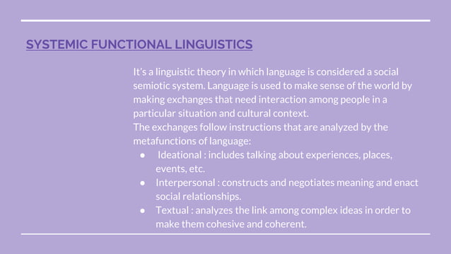Systemic functional linguistics | PPTX