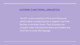 Systemic functional linguistics | PPTX