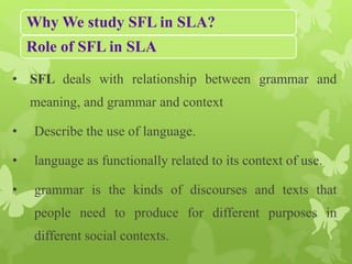 Systemic Functional Linguistics | PPTX | Programming Languages | Computing