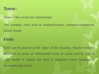 Systemic Functional Linguistics | PPTX