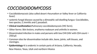 Systemic Fungal Infections and its dideases | PPTX