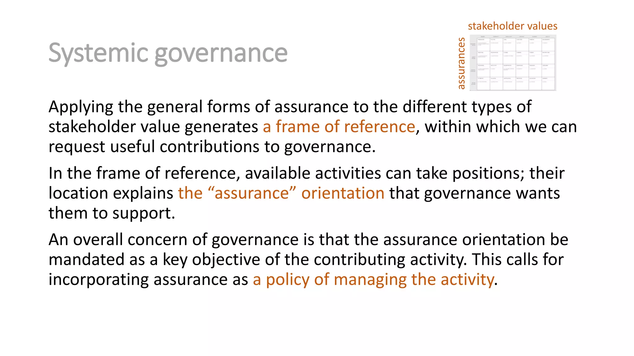 Systemic Governance - A Generic Framework | PDF