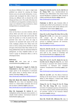 Systemic health effects of areca nuts with particular emphasis on carcinogenesis – a review ijb ...