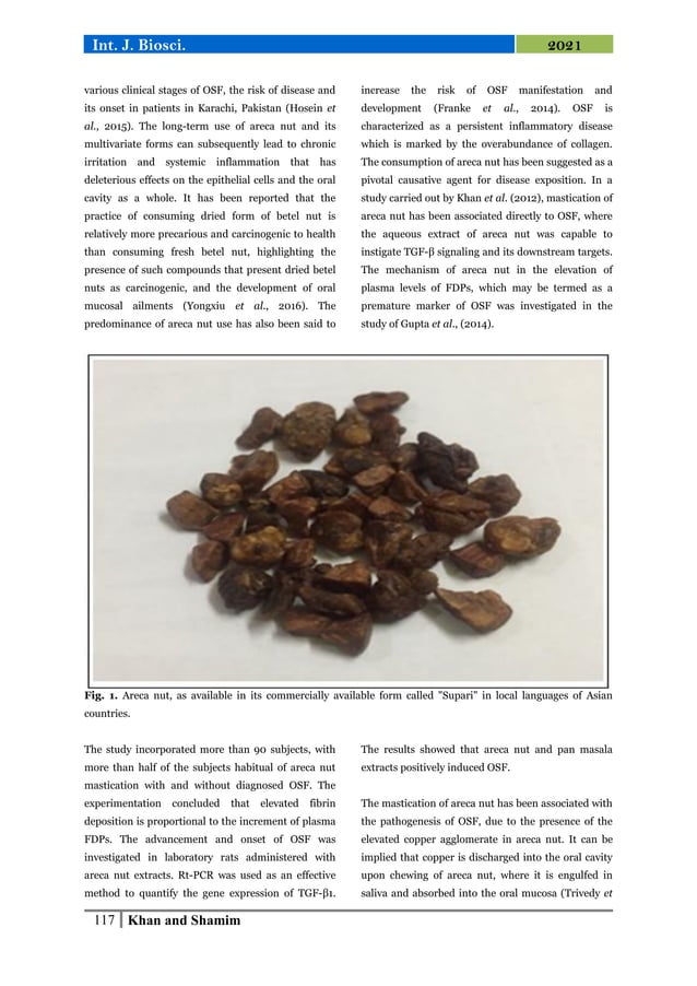 Systemic health effects of areca nuts with particular emphasis on carcinogenesis – a review ijb ...