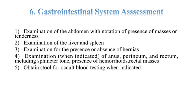 Systemic health examination ppt | PDF