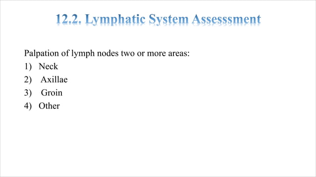 Systemic health examination ppt | PDF
