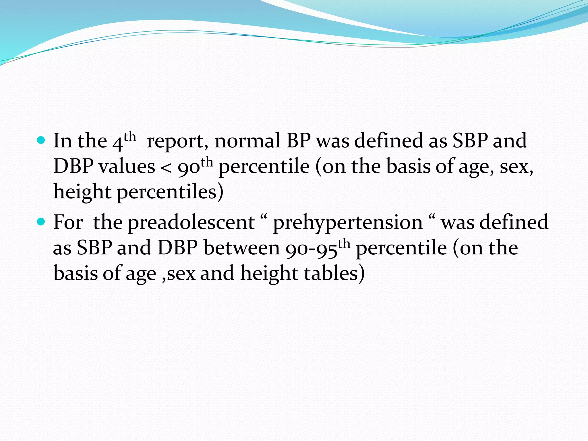 Systemic hypertension in children & recent advances | PPTX