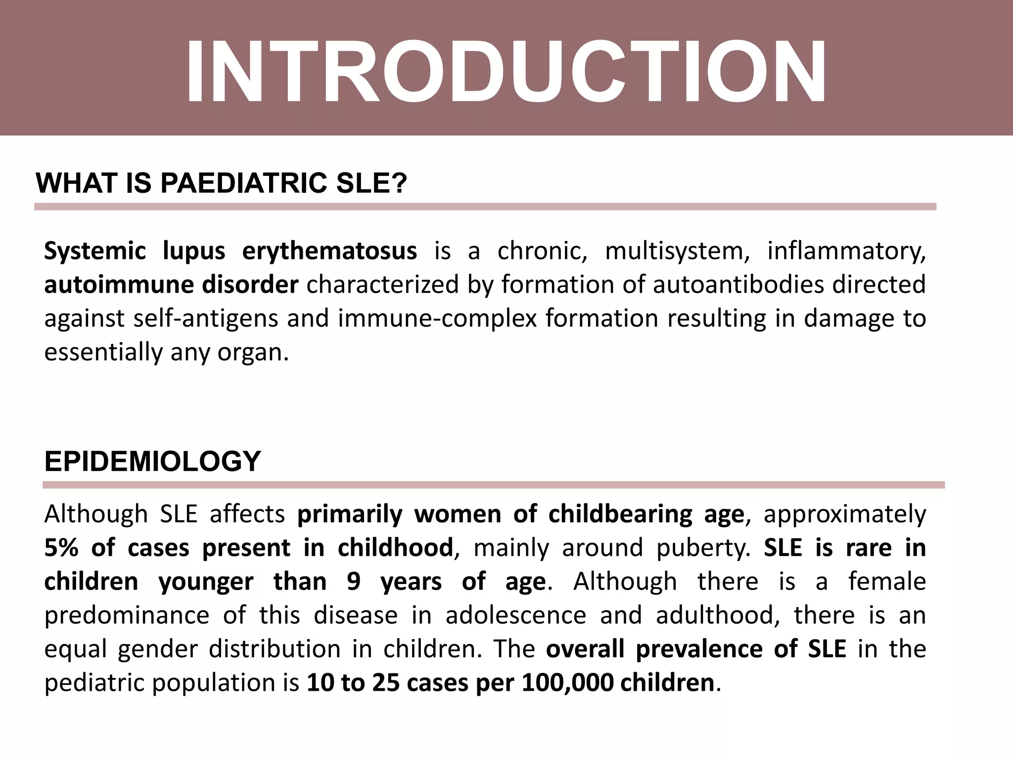Systemic lupus erythematosus (SLE) | PPTX